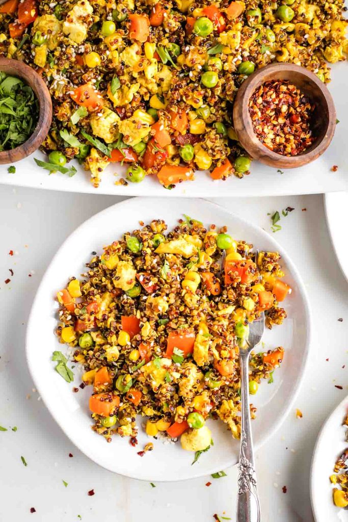 Veggie Fried Quinoa with Tofu - Debra Klein