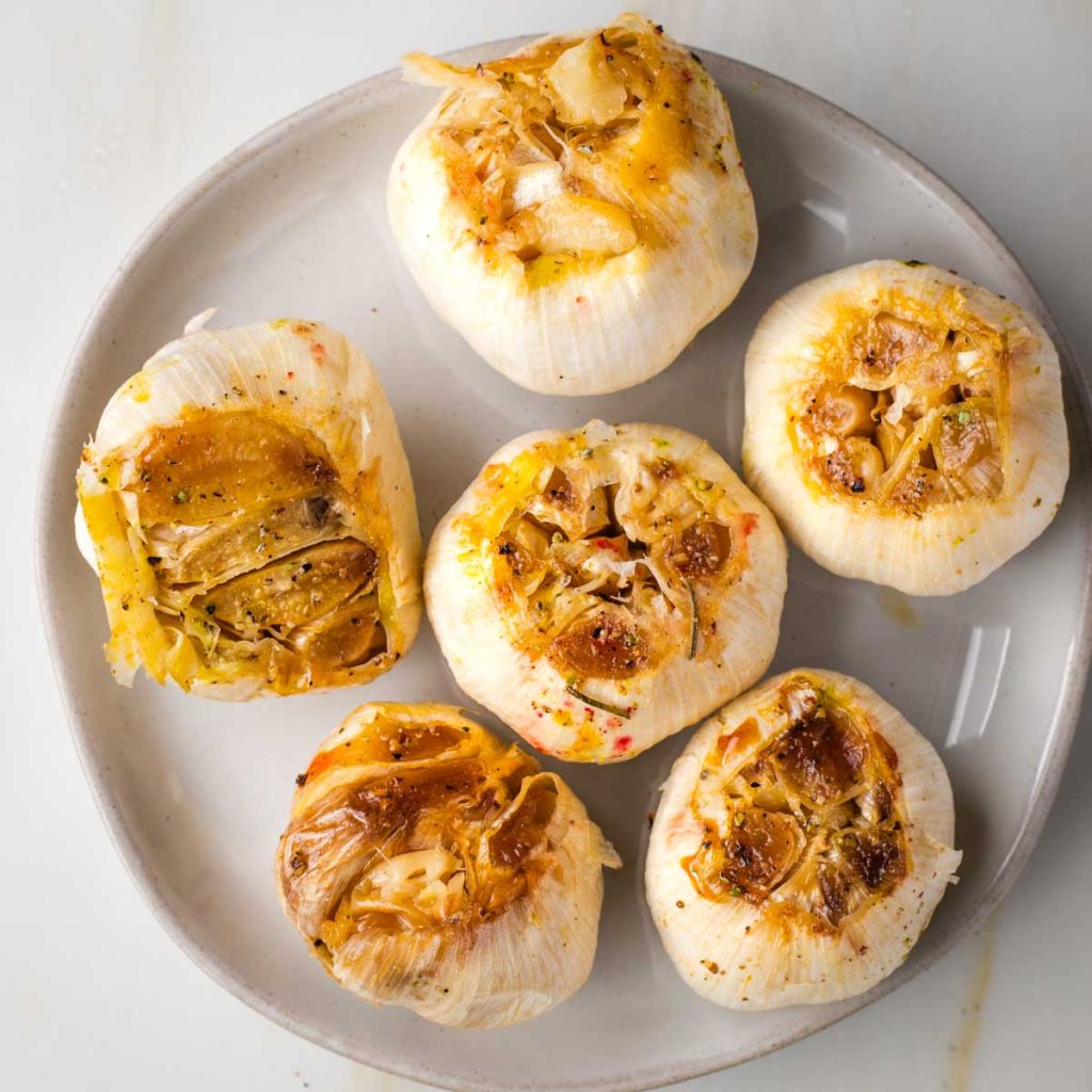 Easy Oven Roasted Garlic Bulbs - Debra Klein