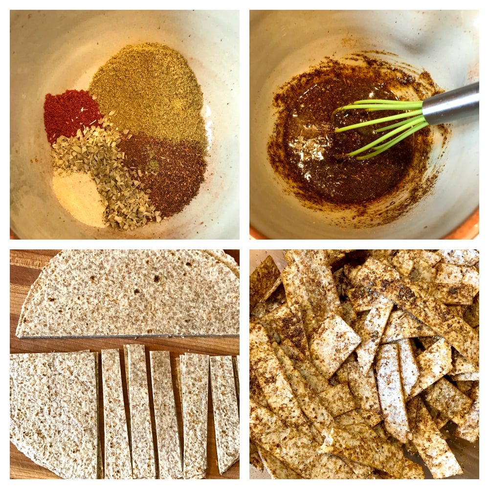 Healthy Taco Salad with Baked Tortilla Strips - Debra Klein