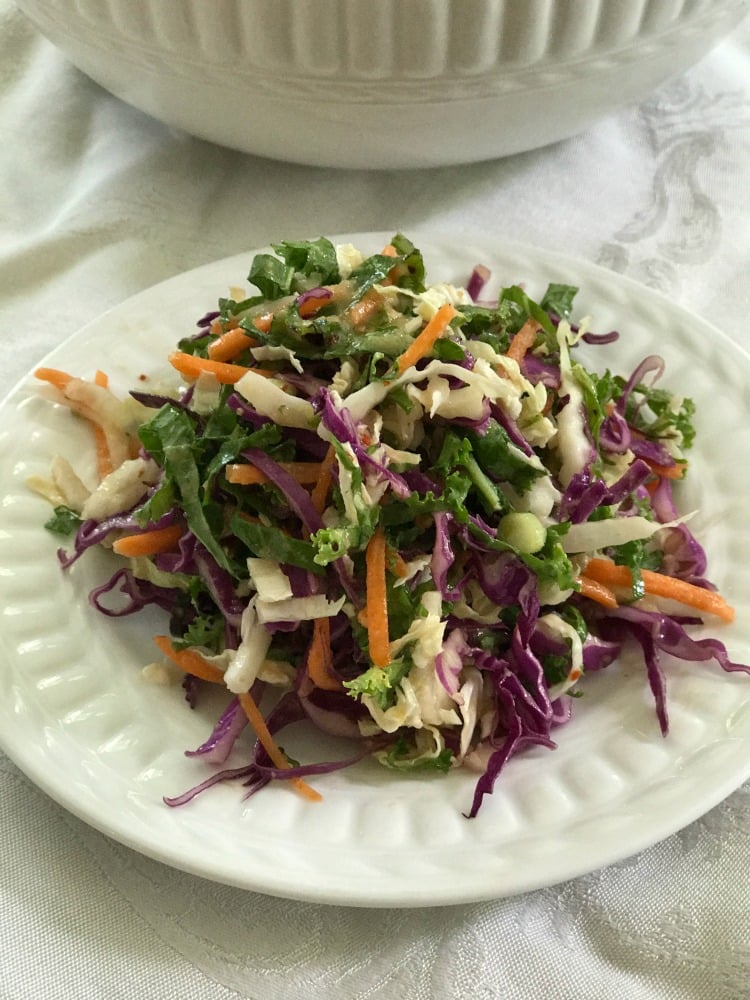 Summer Slaw with Ginger Miso Dressing - Debra Klein | Easy Plant Based Recipes