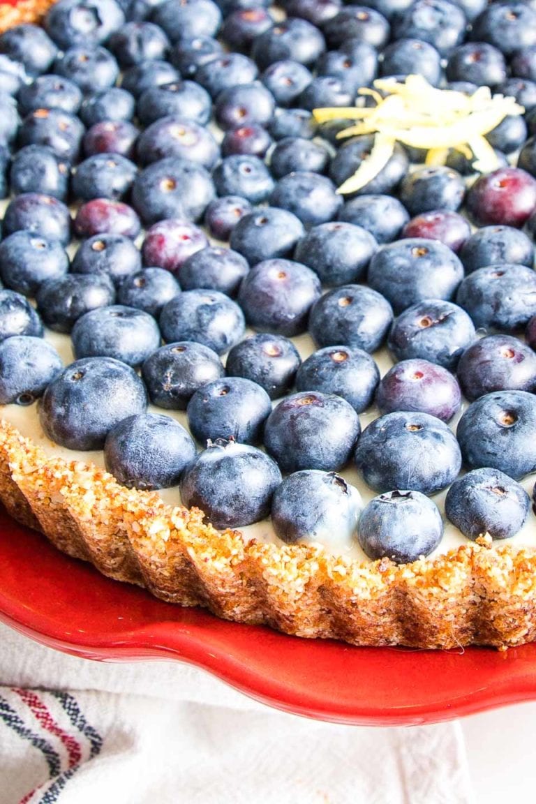Healthy Vegan Blueberry Tart Recipe- Debra Klein
