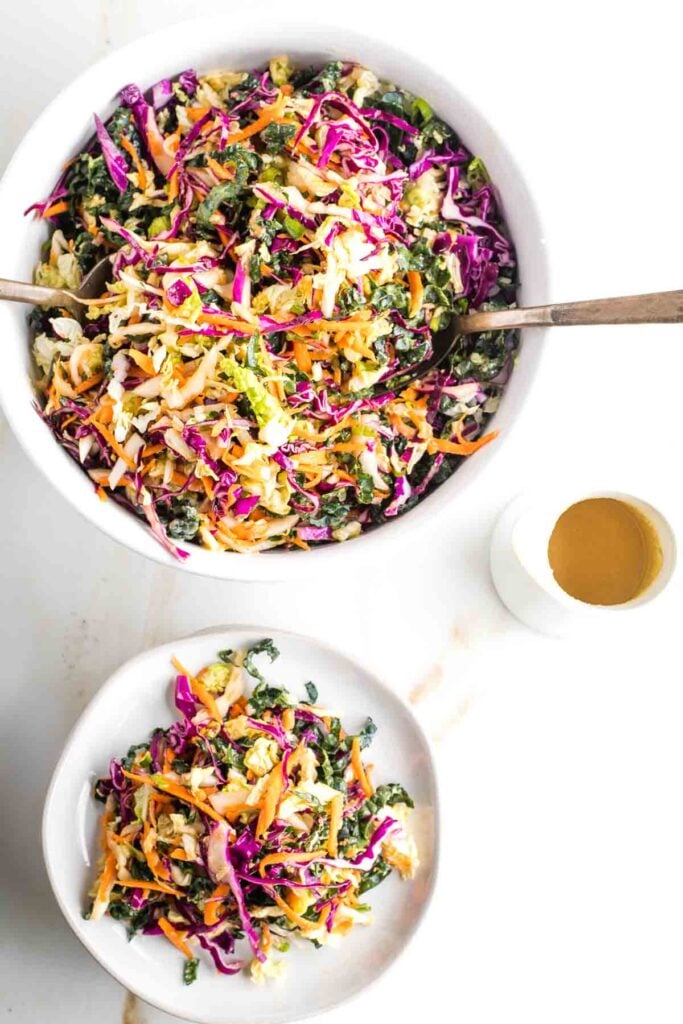 Summer Slaw with Ginger Miso Dressing - Debra Klein