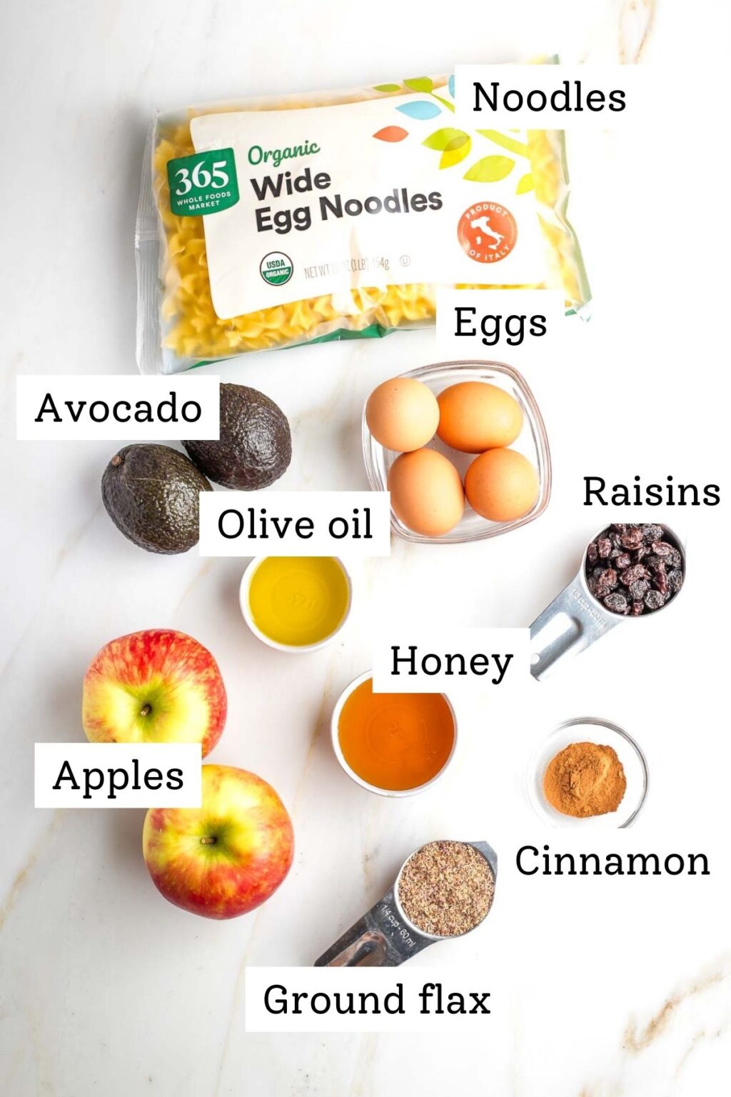 Dairy-free Apple Noodle Kugel Recipe - Debra Klein