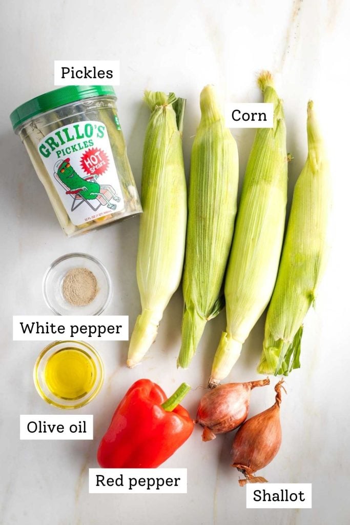 Israeli Corn Salad with Pickles - Debra Klein