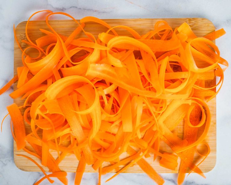 Sweet and Spicy Carrot Ribbons Salad - Debra Klein