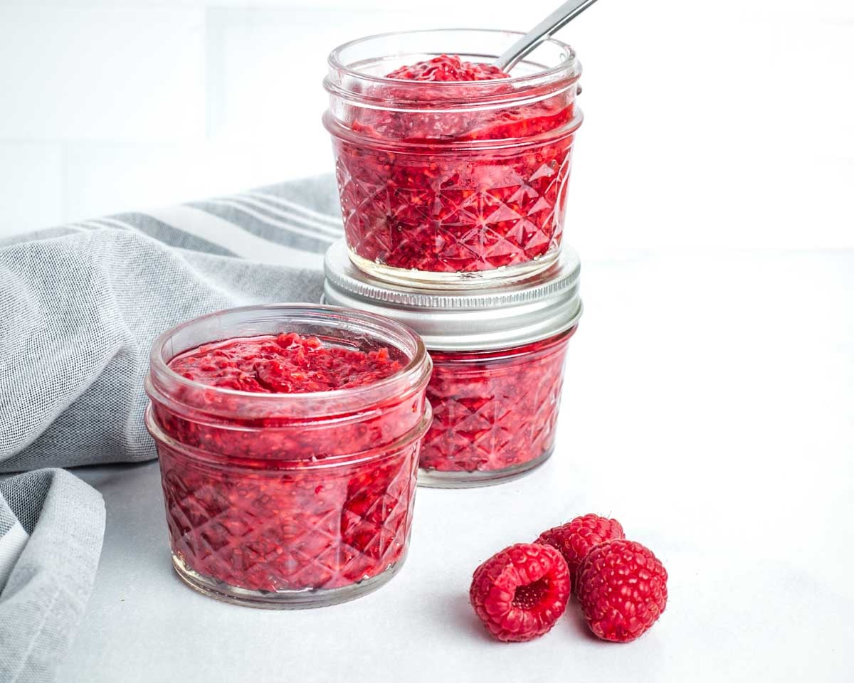 15-minute No Sugar Raspberry Chia Jam - Debra Klein